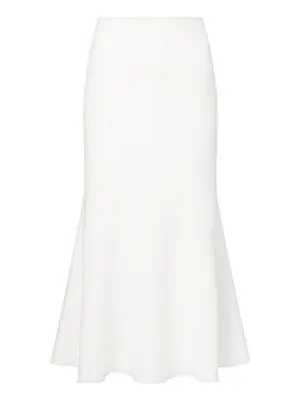 Roland Mouret Crêpe Midi Skirt - White