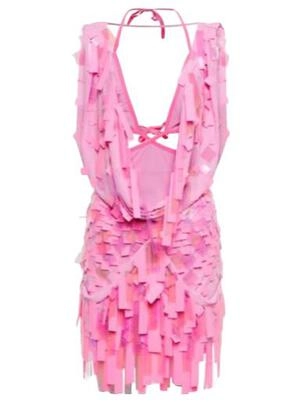 Attico Embellished Mini Dress - Pink