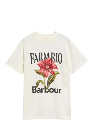 Barbour X Farm Rio Wildflower Graphic T-shirt - Cream