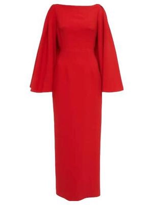EMILIA WICKSTEAD Niesha Crêpe Midi Dress - Red