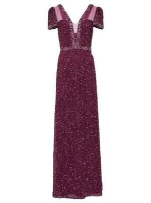 Jenny Packham Embellished Gown - Red