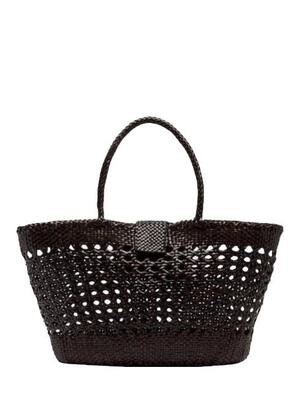 Rixo X Dragon Diffusion Lucine Woven Leather Tote Bag - Black