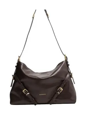Givenchy Medium Voyou Bag In Shiny Leather - Black