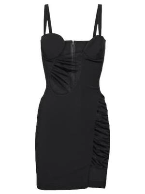 NENSI DOJAKA Cutout Jersey Minidress - Black