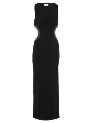 Galvan Mirrored Luna Cutout Maxi Dress - Black