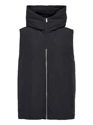 JIL SANDER Oversized Hooded Down Vest - Black