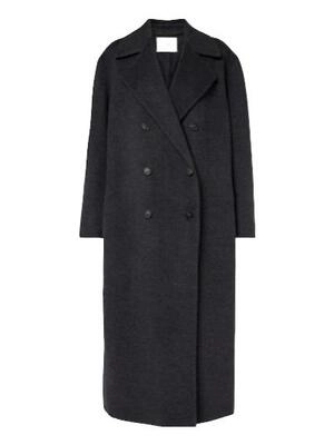 Vince Double-breasted Wool-blend Coat - Black