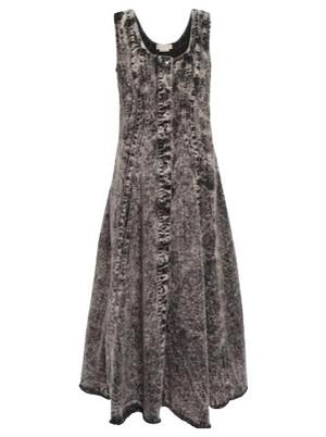 Marni Bleached Denim Button-up Midi Dress - Black