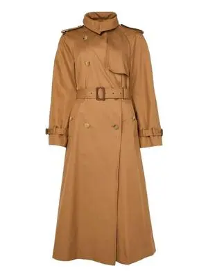 Chloé High-necked Long-sleeved Trench Coat - Brown