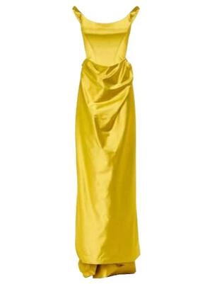 VIVIENNE WESTWOOD Sleeveless Gown With Draped Skirt - Yellow