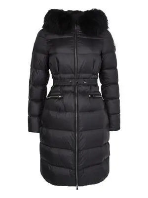 Moncler Boedic Down Jacket With Fur Hood - Black