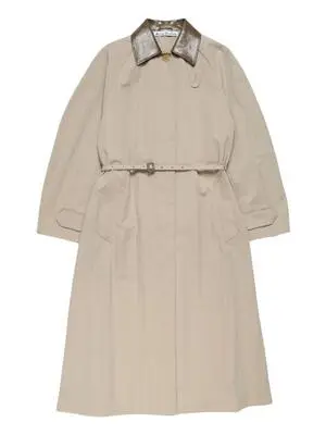 Acne Studios Long-sleeved Trench Coat With Detachable Collar - Nude