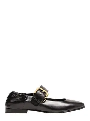 Bottega Veneta Mary Jane Ballet Flats With Ankle Strap - Black