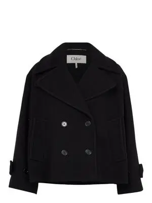 Chloé Collared Long-sleeved Jacket - Black