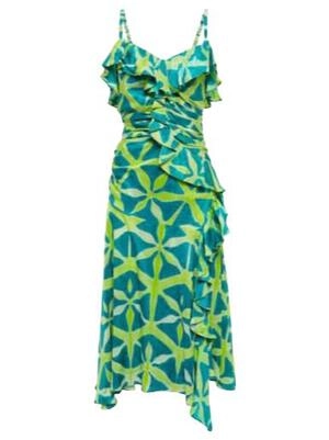 Ulla Johnson Zoya Printed Midi Dress - Green