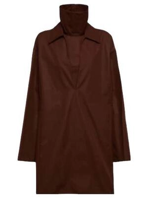 JIL SANDER Layered Cotton Mini Dress - Brown