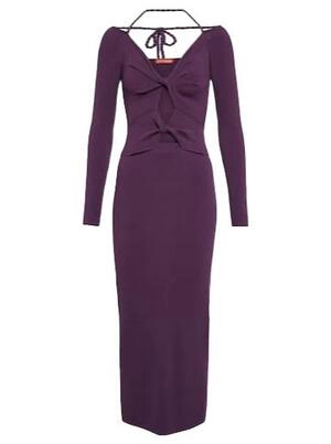 Altuzarra Fotia Cutout Jersey Gown - Purple