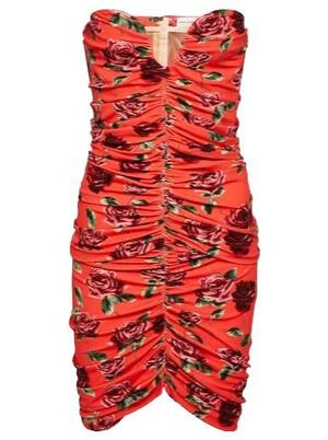 Magda Butrym Floral Ruched Minidress - Red