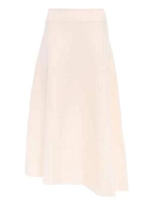 JIL SANDER High-rise Virgin Wool Midi Skirt - White