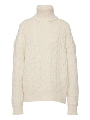 NILI LOTAN Turtleneck Sweater With Ribbed Edges - Nude