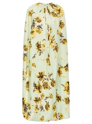 JIL SANDER Floral Cape Midi Dress - Multicolor