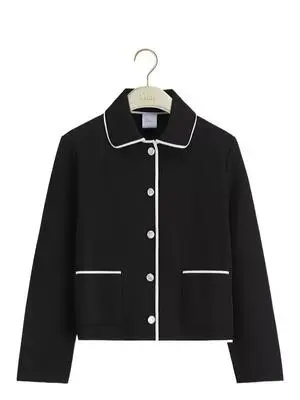 Dior Contrasting Piping Jacket - Black