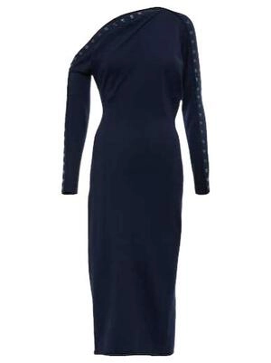 Altuzarra Jeevika Wool-blend Midi Dress With Button Details - Black