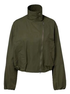 Vince Cotton-blend Jacket With Zipper Detail - Green