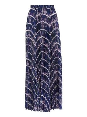 Altuzarra Sif Printed Pleated Maxi Skirt - Black