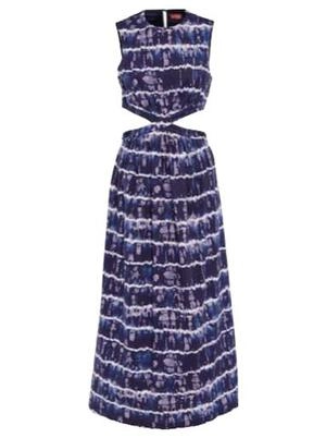 Altuzarra Ashima Cutout Cotton-blend Midi Dress - Blue