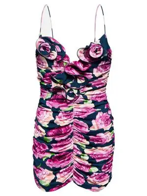 Magda Butrym Floral Ruched Minidress - Pink