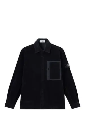 Stone Island Snap-button Shirt Jacket With Chest Pockets - Navyblue