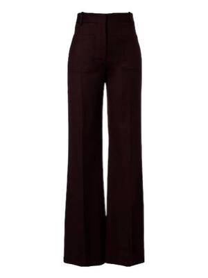 Victoria Beckham Alina Virgin Wool Wide-leg Pants - Black