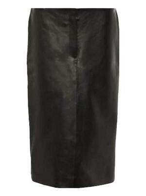 Magda Butrym Leather Midi Skirt - Black