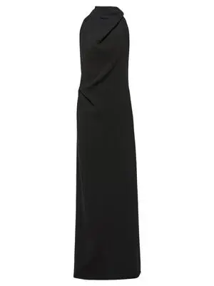 Proenza Schouler Sleeveless Pleated Maxi Dress With Open Back - Black