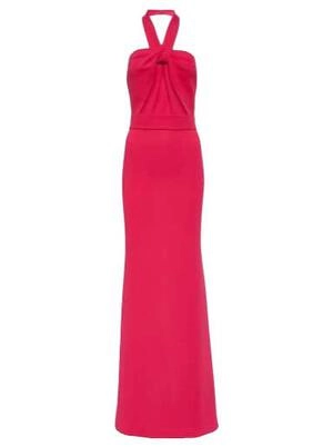 Elie Saab Halterneck Crêpe Gown - Red