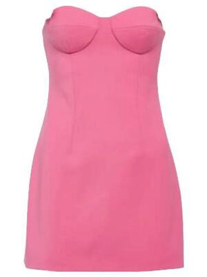 AREA Embellished Wool Mini Dress - Pink