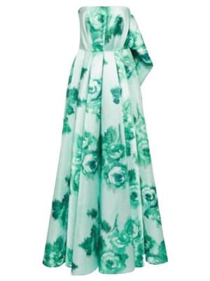 EMILIA WICKSTEAD Merope Strapless Floral Gown - Blue