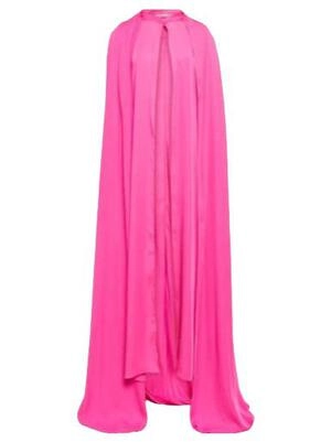 SAFIYAA LONDON Draped Chiffon Cape Gown - Pink