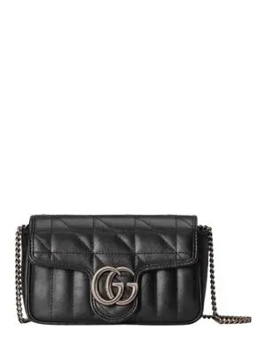 Gucci Gg Marmont Super Mini Bag - Black