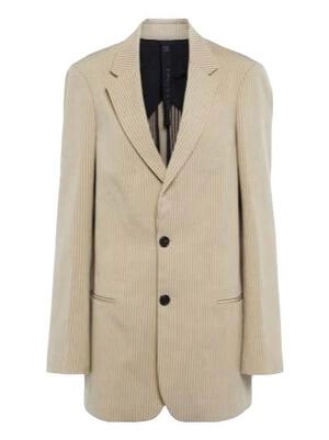 PETAR PETROV Isaac Striped Cotton-blend Blazer - Nude