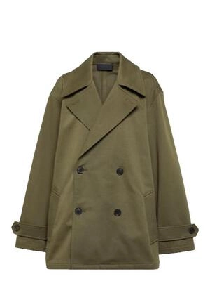 NILI LOTAN Double Breasted Trench Coat With Lace-up Cuffs - Green