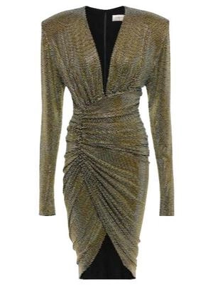 ALEXANDRE VAUTHIER Alexandre Vauthier Embellished V-Neck Mini Dress