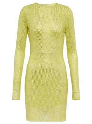 Stella McCartney Crystal Embellished Mini Dress - Green