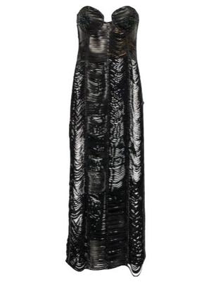 Magda Butrym Sleeveless Midi Dress With Slit Detail - Black
