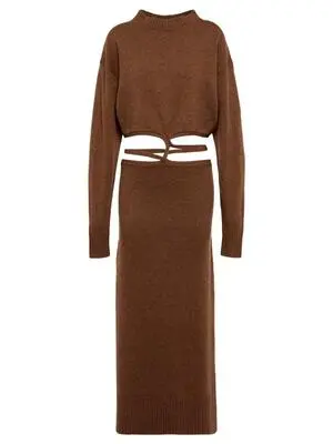 Christopher Esber Openwork Knit Dress - Brown