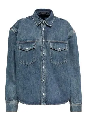 Wardrobe.NYC Denim Jacket With Chest Pockets - Blue