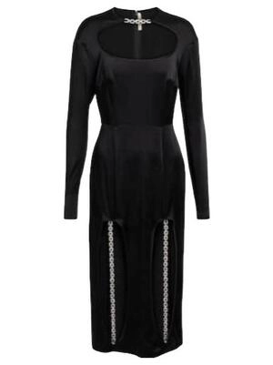 CHRISTOPHER KANE Cutout Embellished Midi Dress - Black