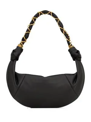 Saint Laurent Amalia Small Hobo Shoulder Bag - Black