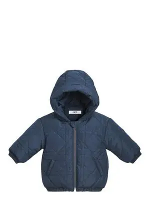 Dior Hooded Quilted Down Jacket - Blue